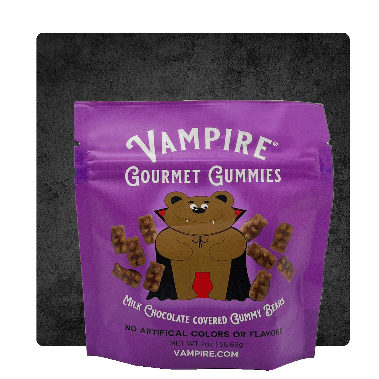 VAMPIRE® GOURMET CHOCOLATE COVERED GUMMY BEARS - 2 oz. BAG – Vampire.com