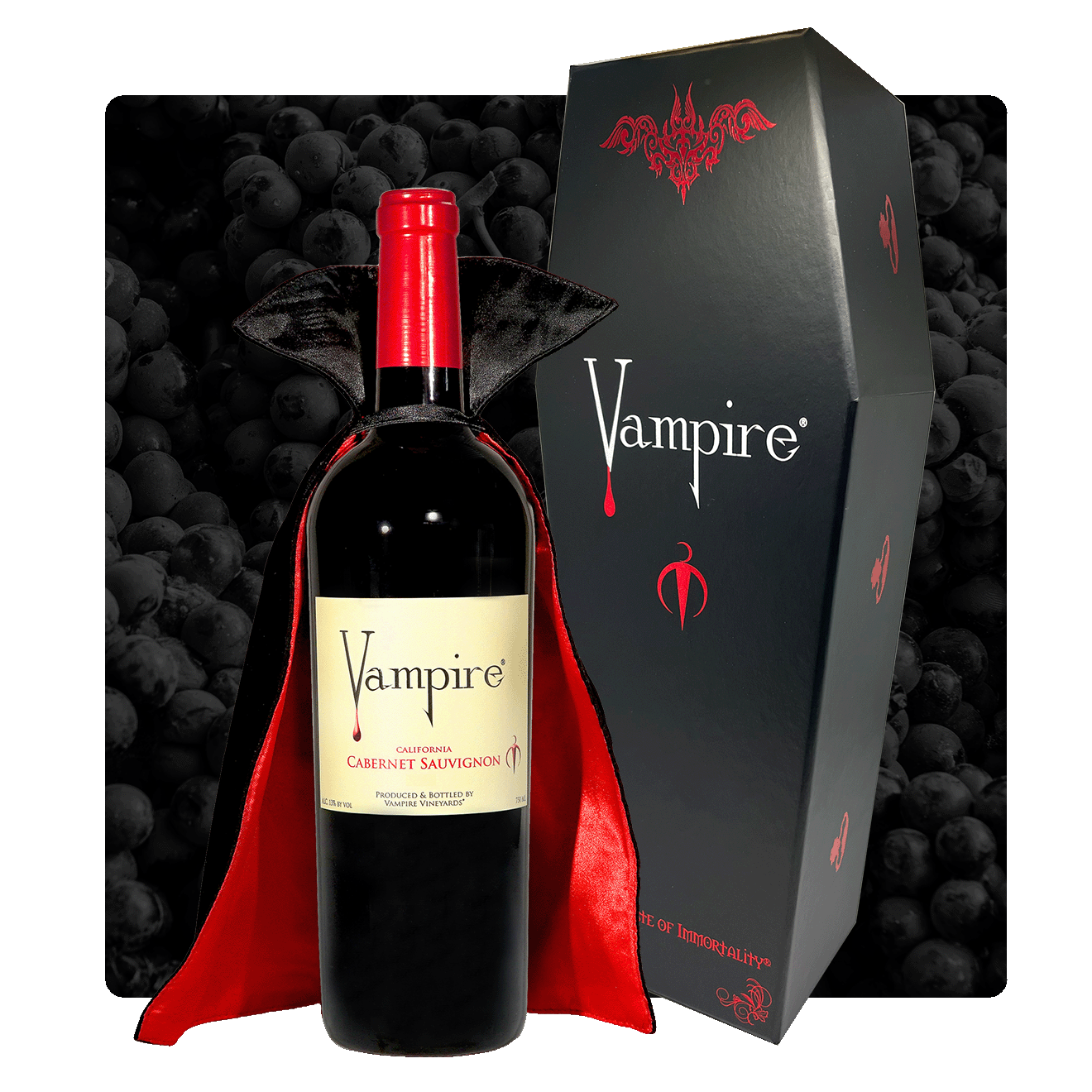 VAMPIRE® CABERNET SAUVIGNON WITH COFFIN & CAPE – Vampire.com