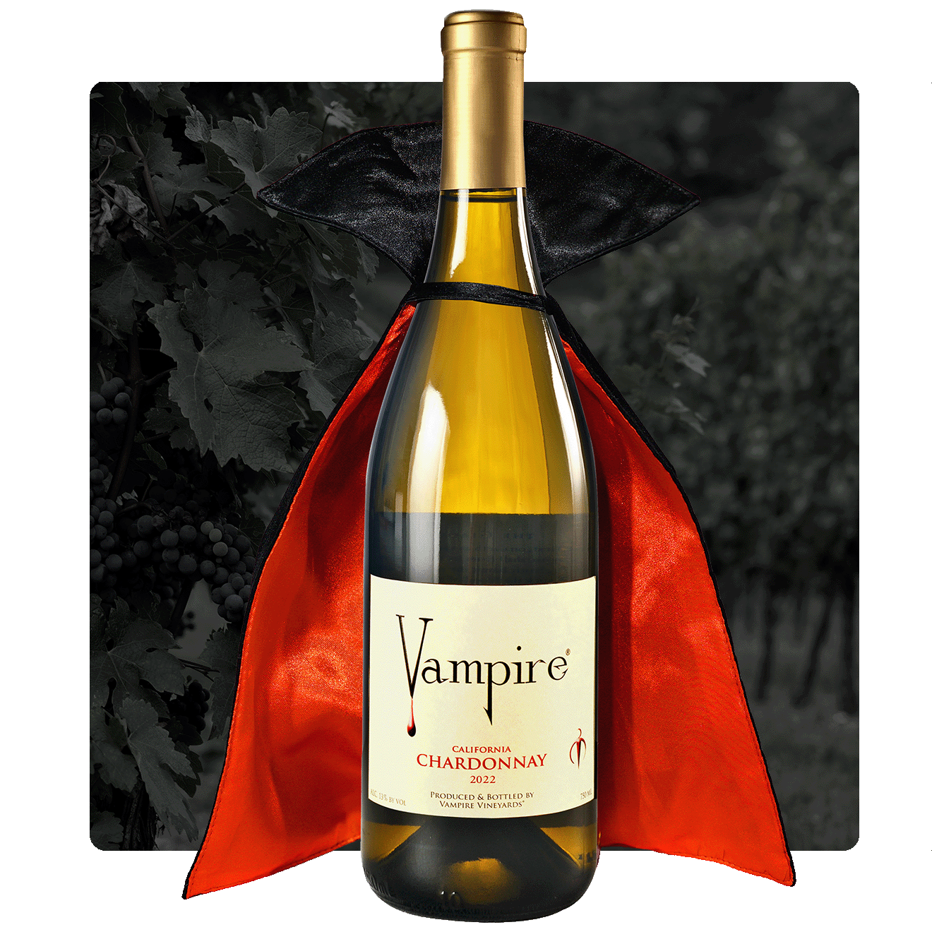 VAMPIRE® CHARDONNAY WITH VAMPIRE WINE CAPE – Vampire.com
